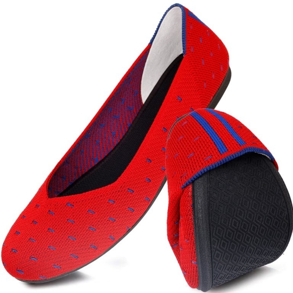 Evglow | Shoes | Knit Ballet Flat Round Toe Slip On | Poshmark